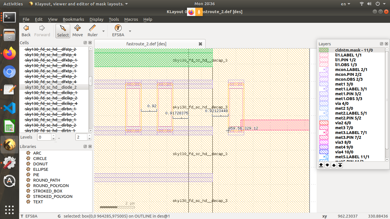 [FastRoute]: Repair antenna flow places diodes outside of rows. (Placed in rows check fails ...