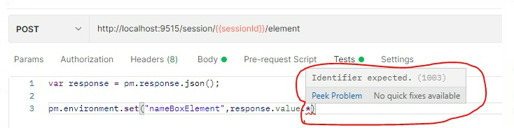 Currently Not able to use special characters in Request tests tab and ...