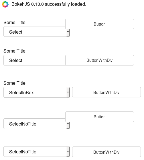 Strange Widget Alignment Behavior · Issue 4917 · Bokehbokeh · Github