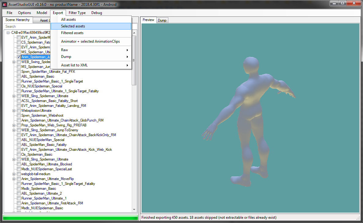Export -> Selected assets always extracts OBJ only · Issue #801 · Perfare/AssetStudio · GitHub
