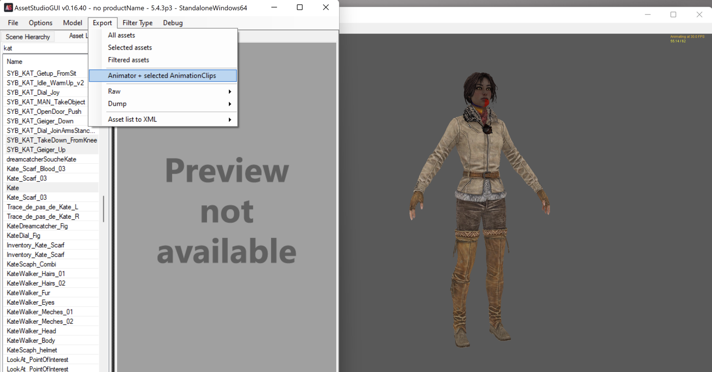 Syberia 3 animation clips, can't export · Issue #997 · Perfare/AssetStudio · GitHub