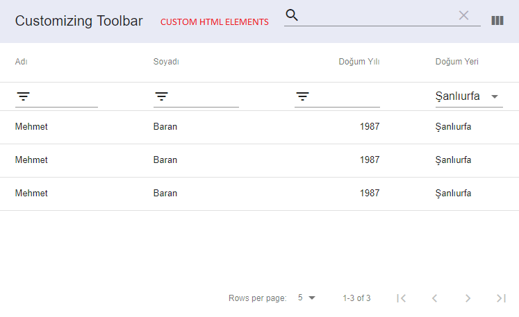 Examples of how one could add custom HTML components · Issue #297 · mbrn/material-table · GitHub