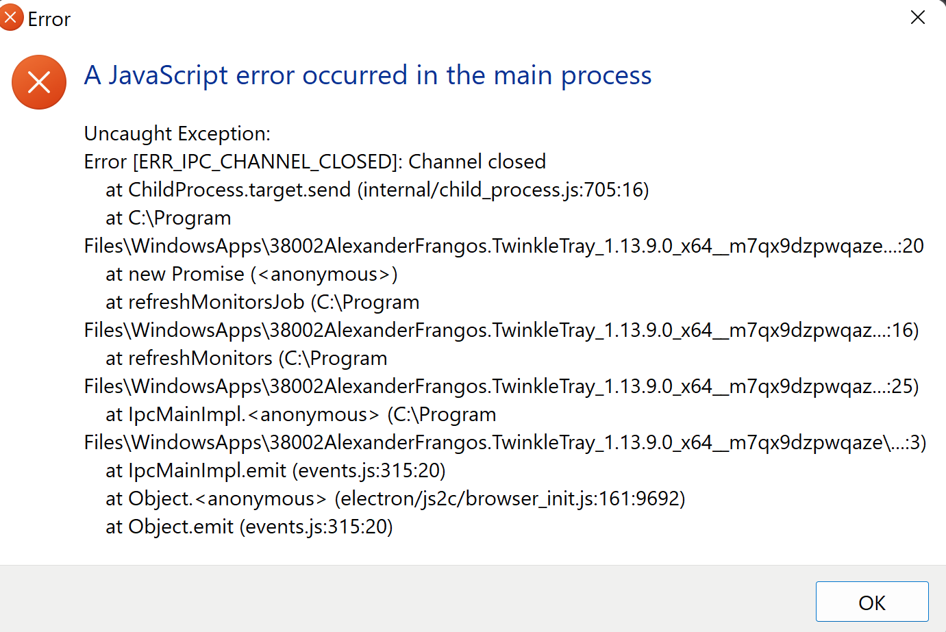 error · Issue #253 · xanderfrangos/twinkle-tray · GitHub