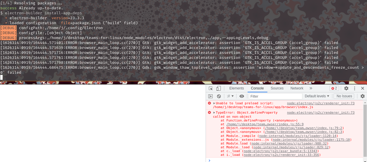 Blank page, tab "localhost:8989" opened in default browser · Issue #592 · IsmaelMartinez/teams ...