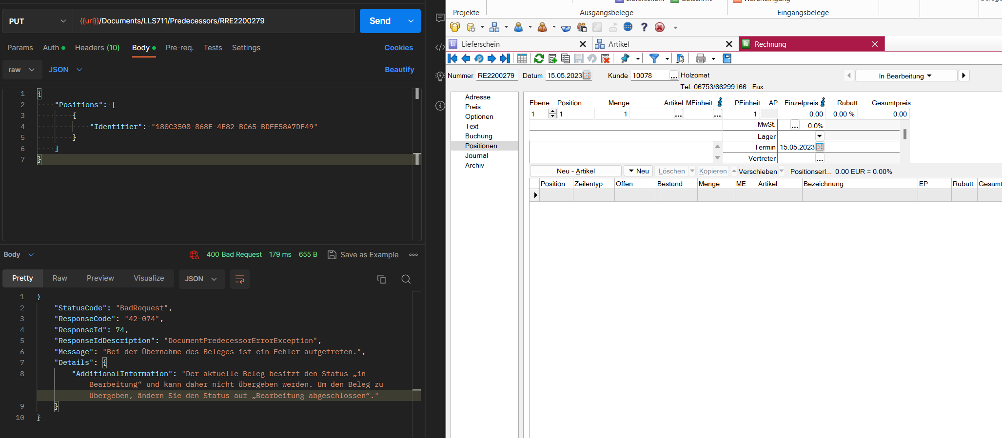 Übernahme in leere Rechnung geht nicht · Issue #332 · selectline-software/selectline-api · GitHub