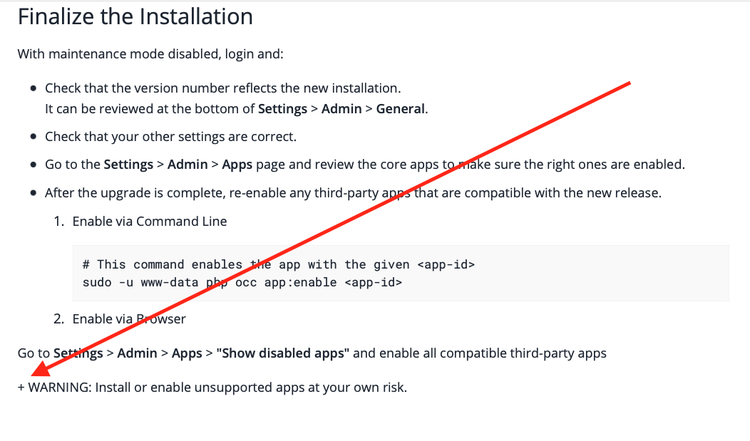 Fix Formatting on Upgrade docs page · Issue #3027 · owncloud/docs · GitHub