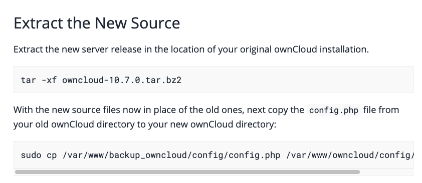 upgrade steps out of order · Issue #3445 · owncloud/docs · GitHub