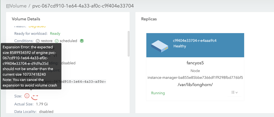 [TASK] Investigate how engine.status.currentSize becomes incorrect · Issue #6405 · longhorn ...