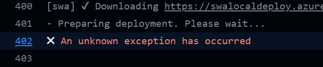Issue Static Web App Claims To Deploy But Doesnt Actually · Issue 1847 · Azureazure Dev