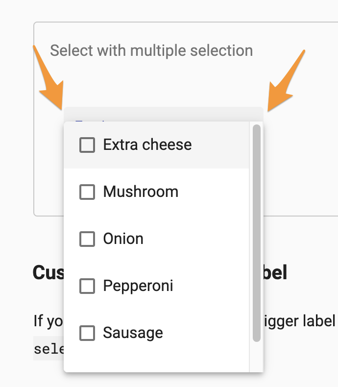 help(select): is possible to customise the panel position in multiple ...