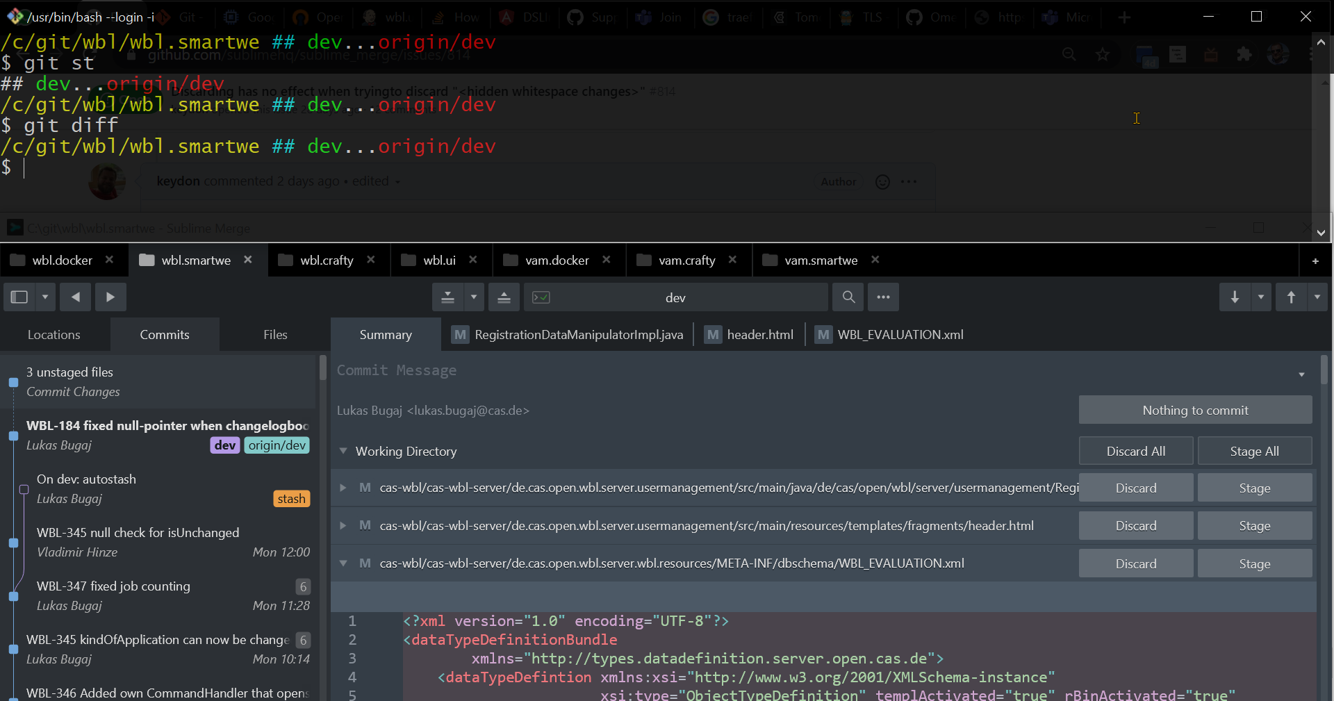 Discarding has no effect when tryingto discard " " · Issue #814 · sublimehq/sublime_merge · GitHub