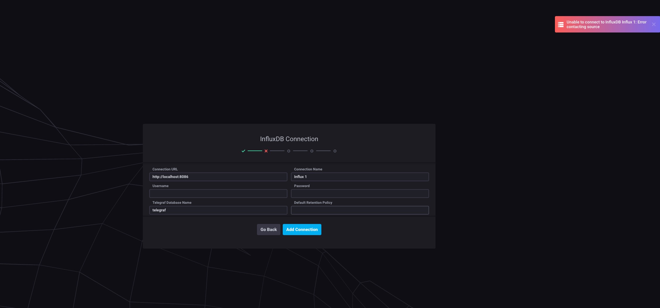 Unable To Connect To Influxdb Influx 1 Error Contacting Source · Issue 2870 · Influxdata Docs