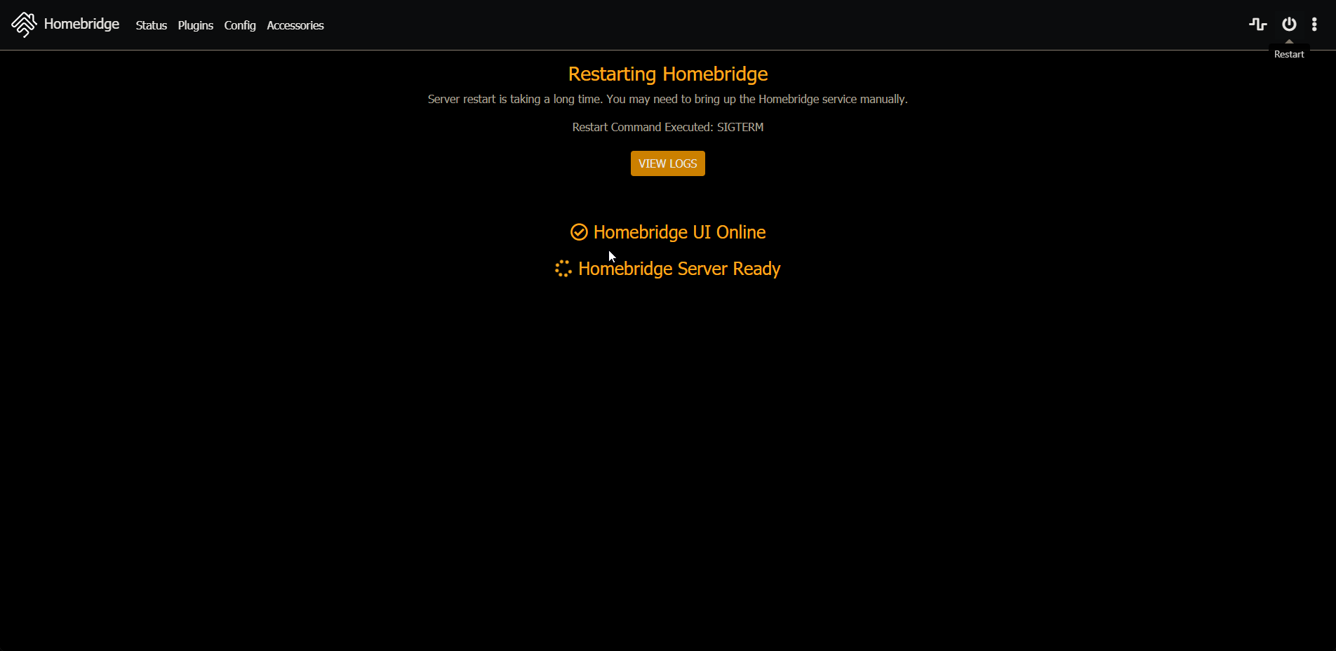 webpage not refreshing after homebridge restart · Issue #1192 · homebridge/homebridge-config-ui ...