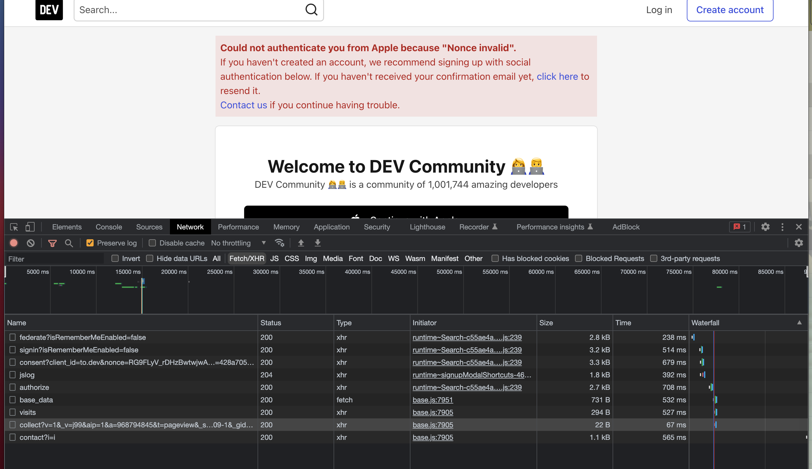 Couldn't "Sign up with Apple" · Issue #19045 · forem/forem · GitHub