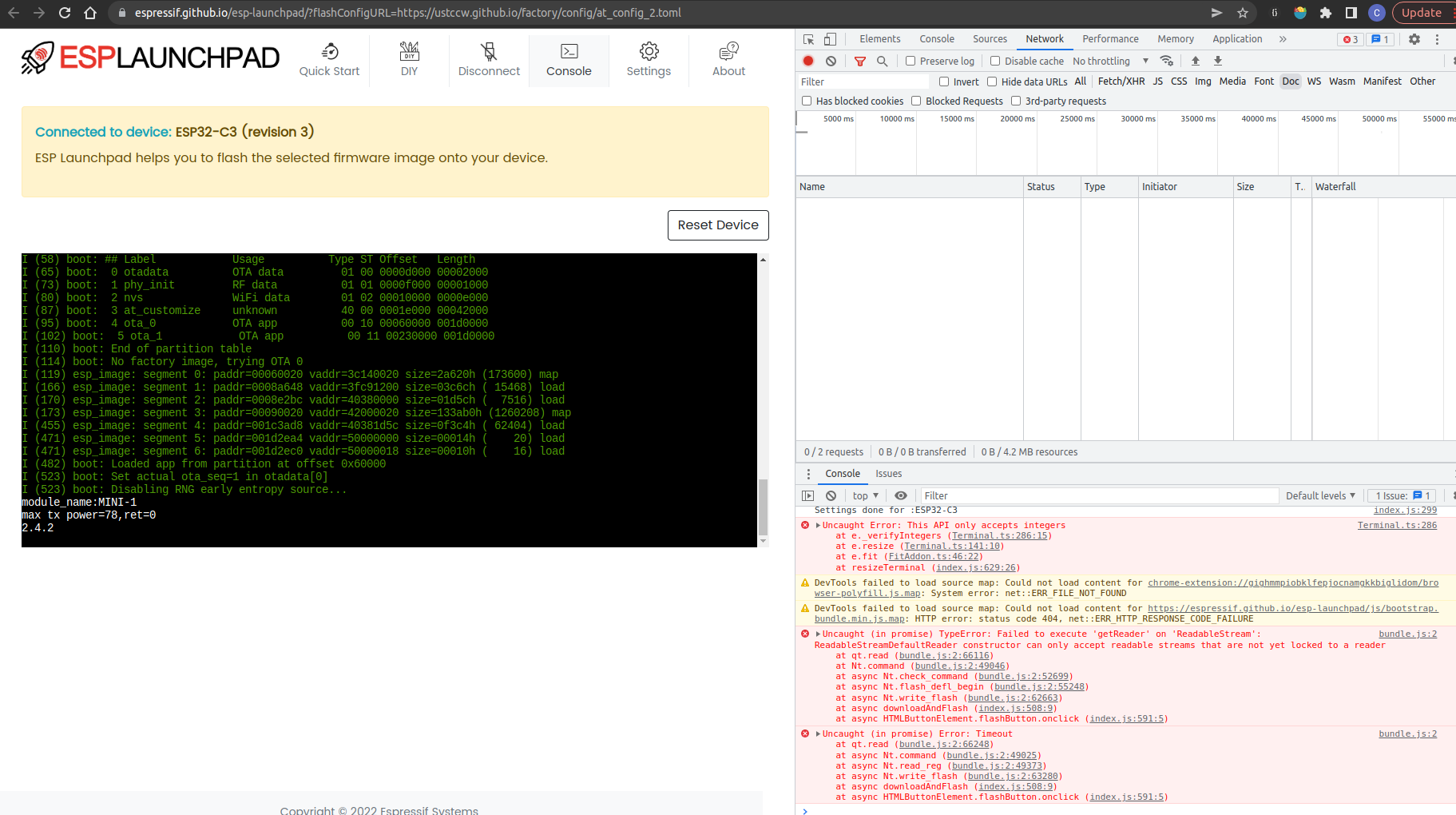 Idf 6907 6 Firmware Burning Sometimes Fails On Esp32 C3 · Issue 17 · Espressifesp Launchpad 