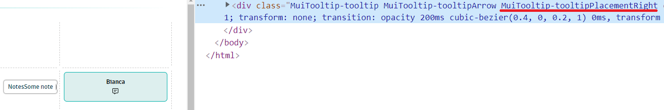 Tooltip class name based on position is not updated properly when having a default placement ...