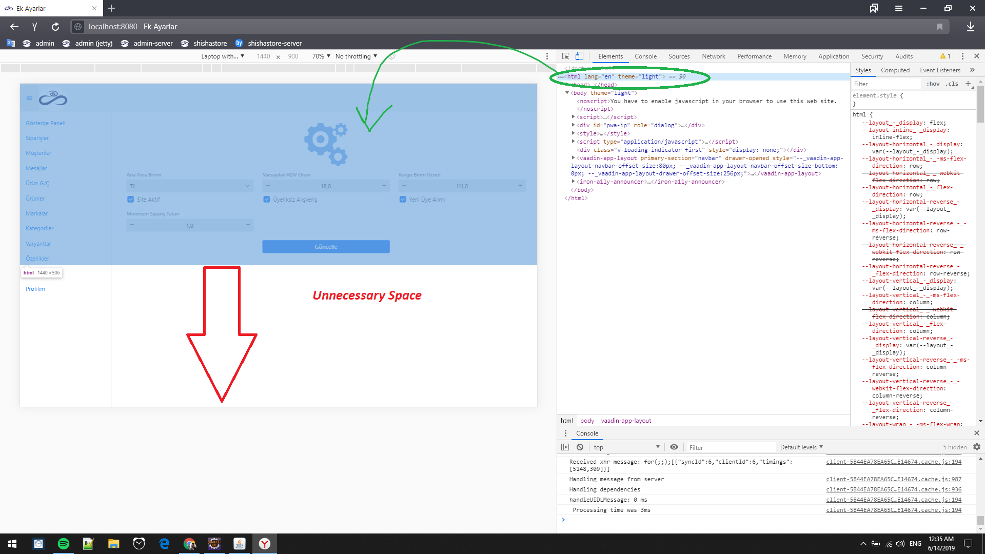 Latest Applayout Body Has Unnecessary Space Below · Issue 100 · Vaadinvaadin App Layout Flow