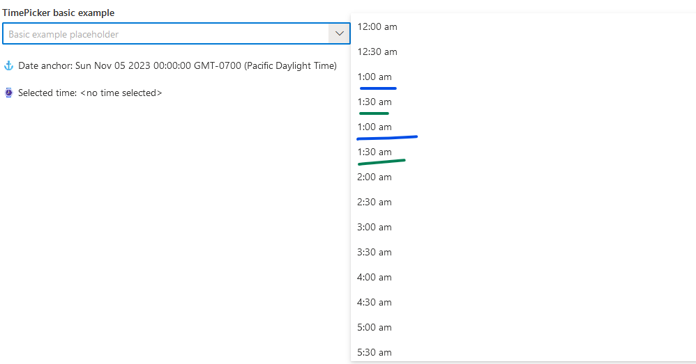 [Bug]: TimePicker incorrectly handles daylight saving change · Issue #29783 · microsoft/fluentui ...