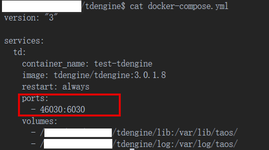 Used other port not the default(6030) start tdengine docker, got "DB error: Unable to establish ...
