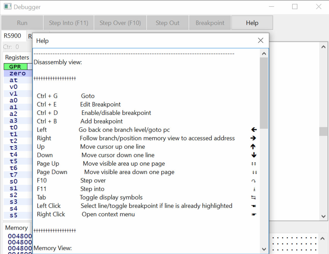 Debugger-GUI: Resize help window + add 2 hotkeys by RedDevilus · Pull ...