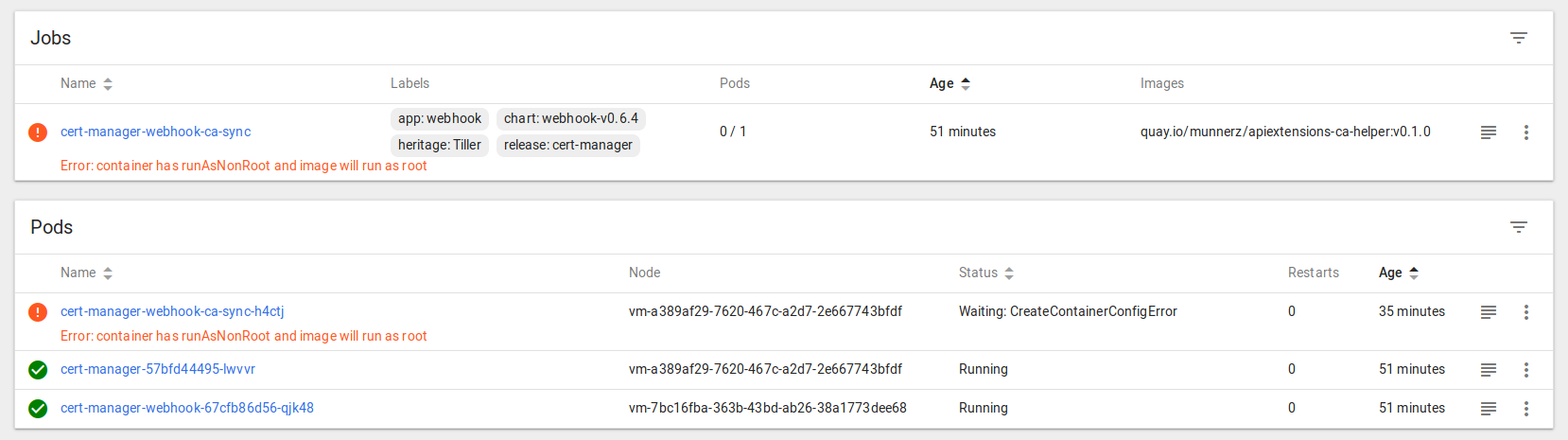 [stable/cert-manager] container has runAsNonRoot and image will run as root · Issue #11951 ...