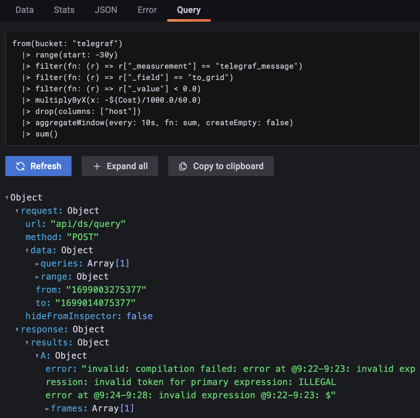 Variable in flux query not recognized in case of provisioned dashboard · Issue #77617 · grafana ...
