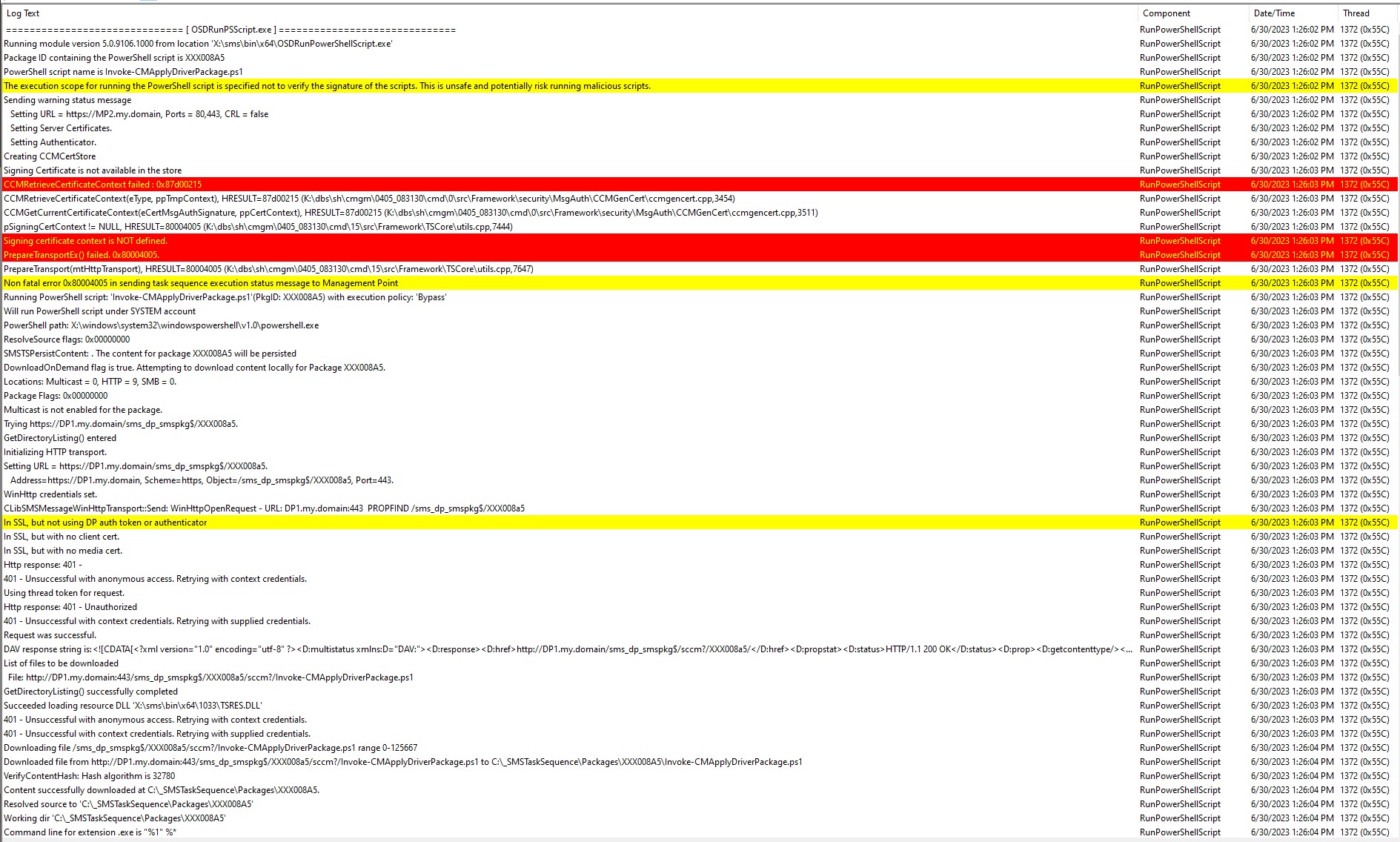 Failed to Download Package Content · Issue #249 · MSEndpointMgr/ModernDriverManagement · GitHub