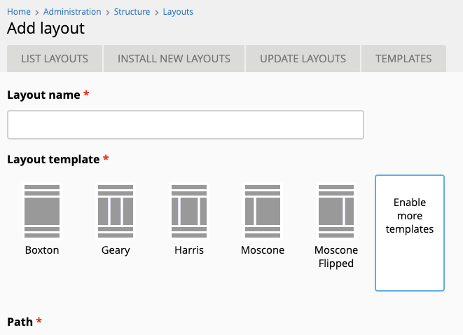 Disable unused layout templates · Issue #5068 · backdrop/backdrop ...