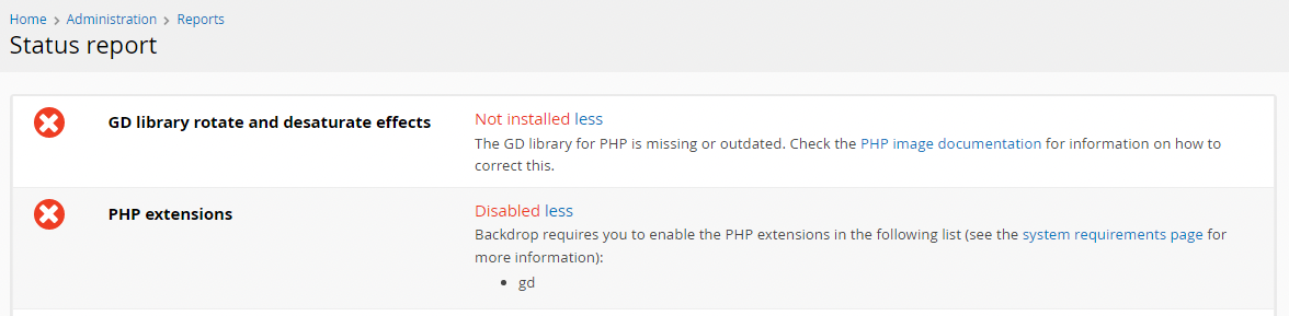 Remove the messages about the GD toolkit being installed or the missing ...