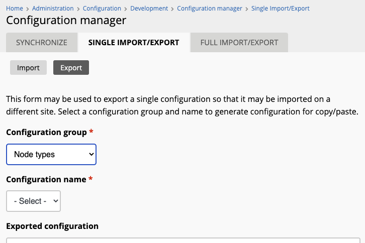 Ux Fixed Group Name Node Types In The Configuration Group Should Be Content Types 7657