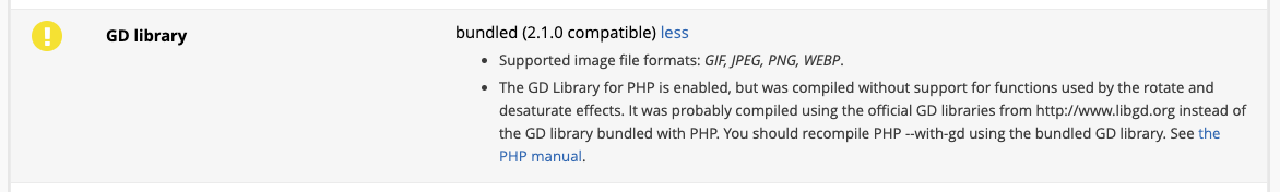 Status page: Show information about supported image types by GD · Issue #5760 · backdrop ...
