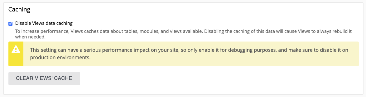 Restore The Disable Views Data Caching Option In Views Advanced Settings · Issue 6125 3764