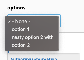 Fix regression: double encoding of option values · Issue #6126 · backdrop/backdrop-issues · GitHub