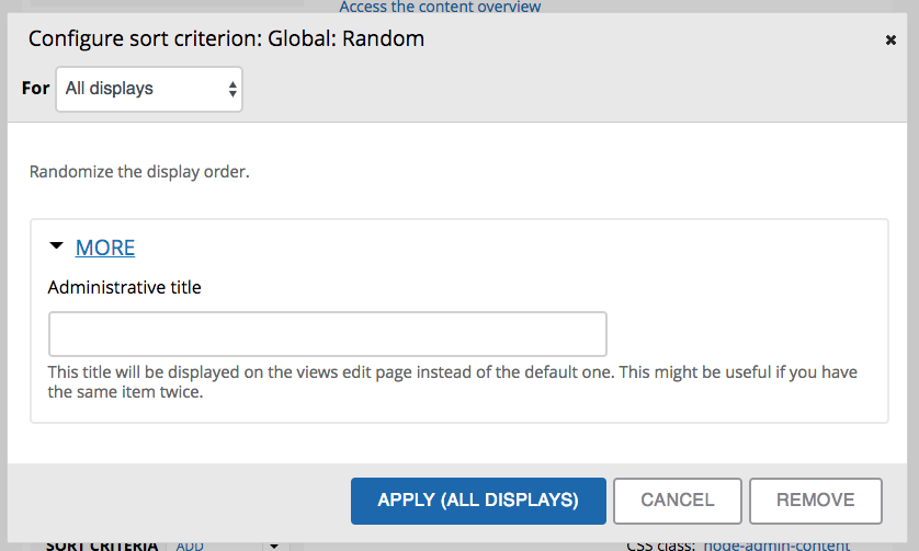 Fix Views > Random sort · Issue #1909 · backdrop/backdrop-issues · GitHub