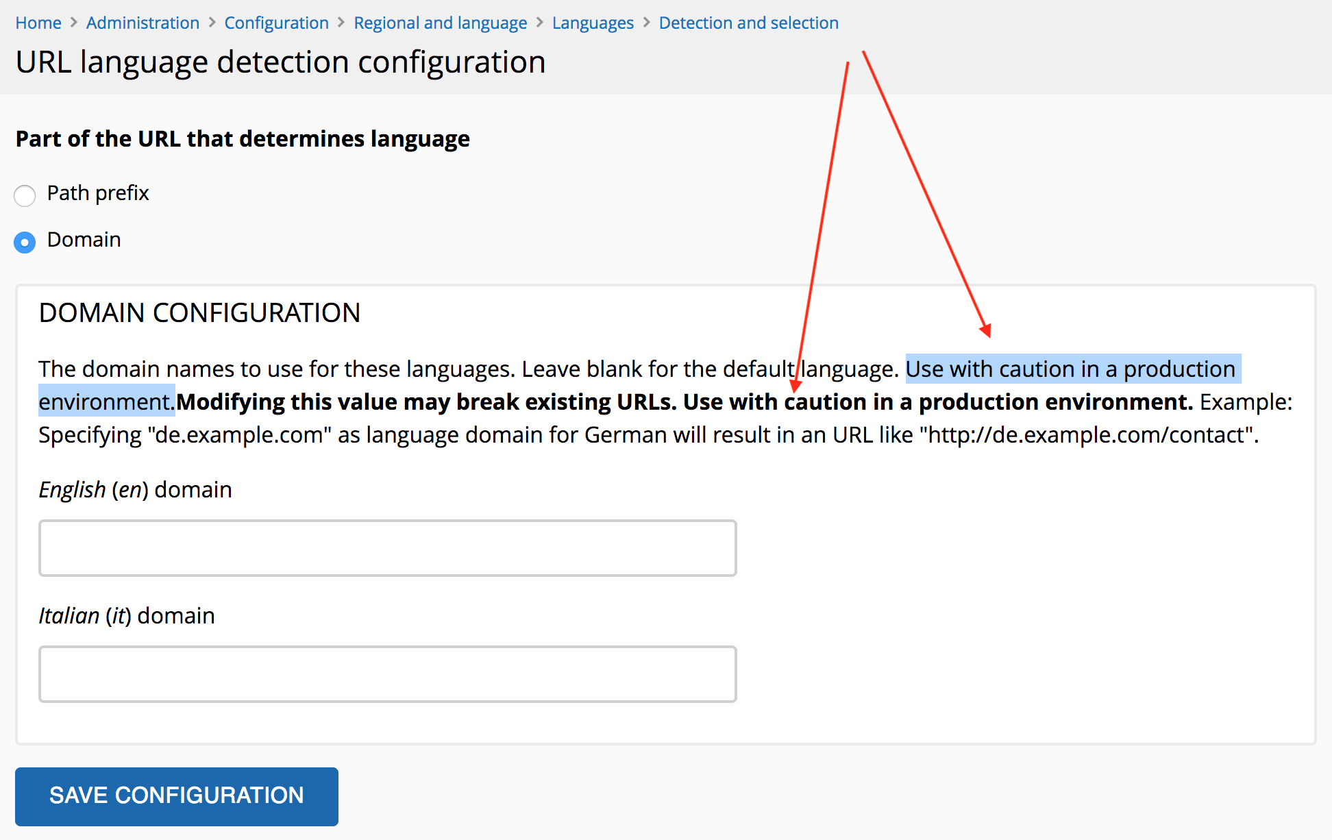 [UX] Improve the "URL language detection configuration" form (and fix ...
