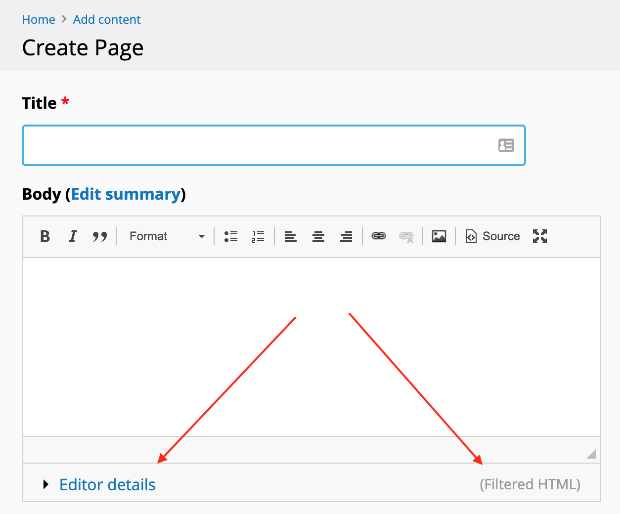 Ux Add A Summary Text Next To The Ckeditor Formatting Options Link Showing The Active Format