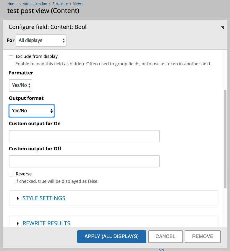 Add More Display Options For Boolean Fields · Issue 4235 · Backdropbackdrop Issues · Github