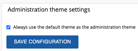 [UX][DX] Remove the option for configuring the admin theme to always be ...