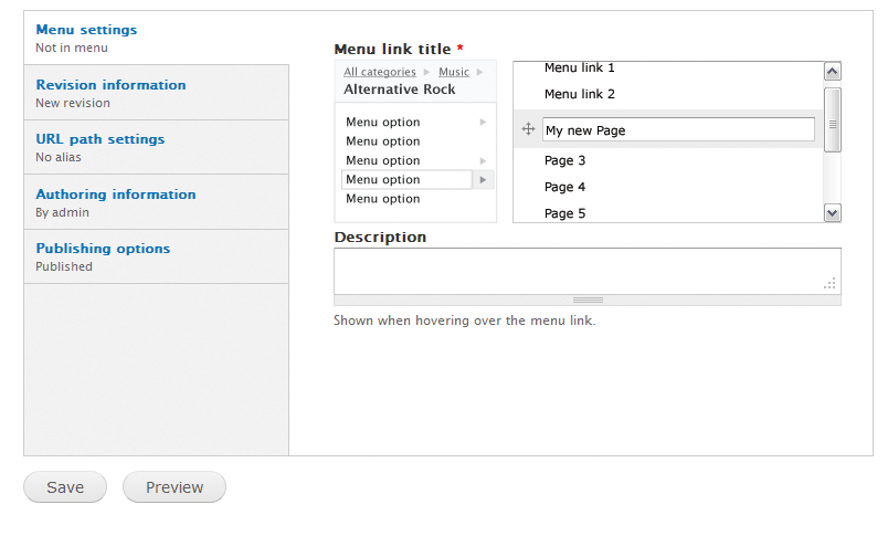 [D9][UX] Add a user-friendly parent menu browser in the content add/edit form. · Issue #3029 ...