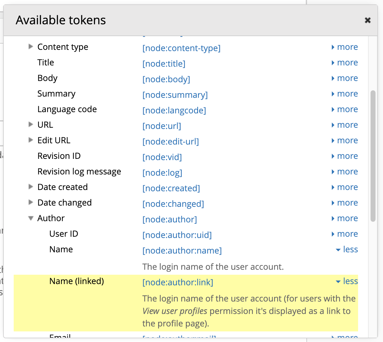 Add a :link sub-token for user tokens · Issue #4584 · backdrop/backdrop-issues · GitHub