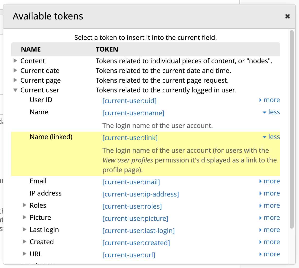 Add a :link sub-token for user tokens · Issue #4584 · backdrop/backdrop-issues · GitHub