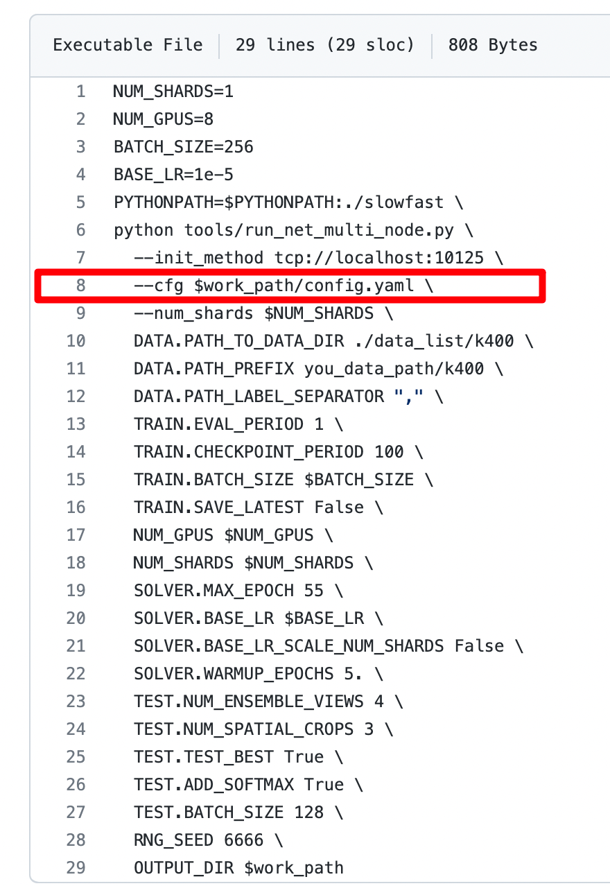SLOWFAST_4x16_R50.yaml file · Issue #3 · OpenGVLab/UniFormerV2 · GitHub