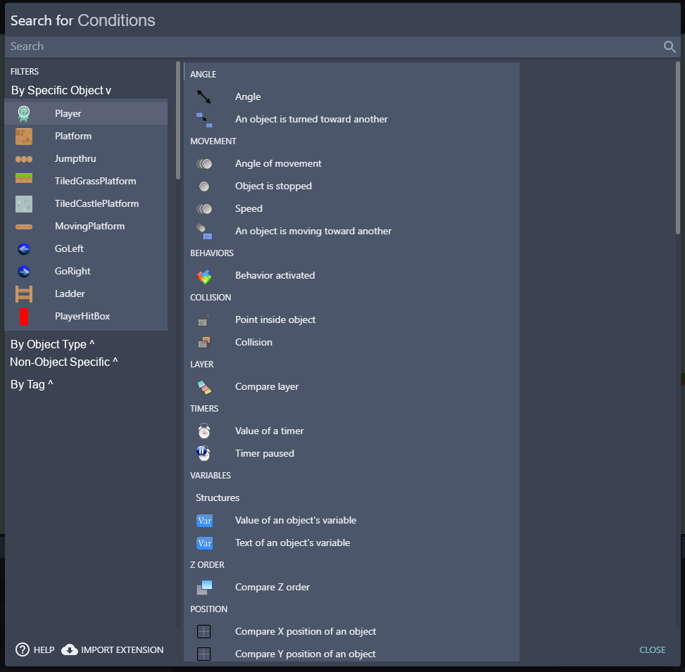 Create object stuck in search bar · Issue #2123 · 4ian/GDevelop · GitHub