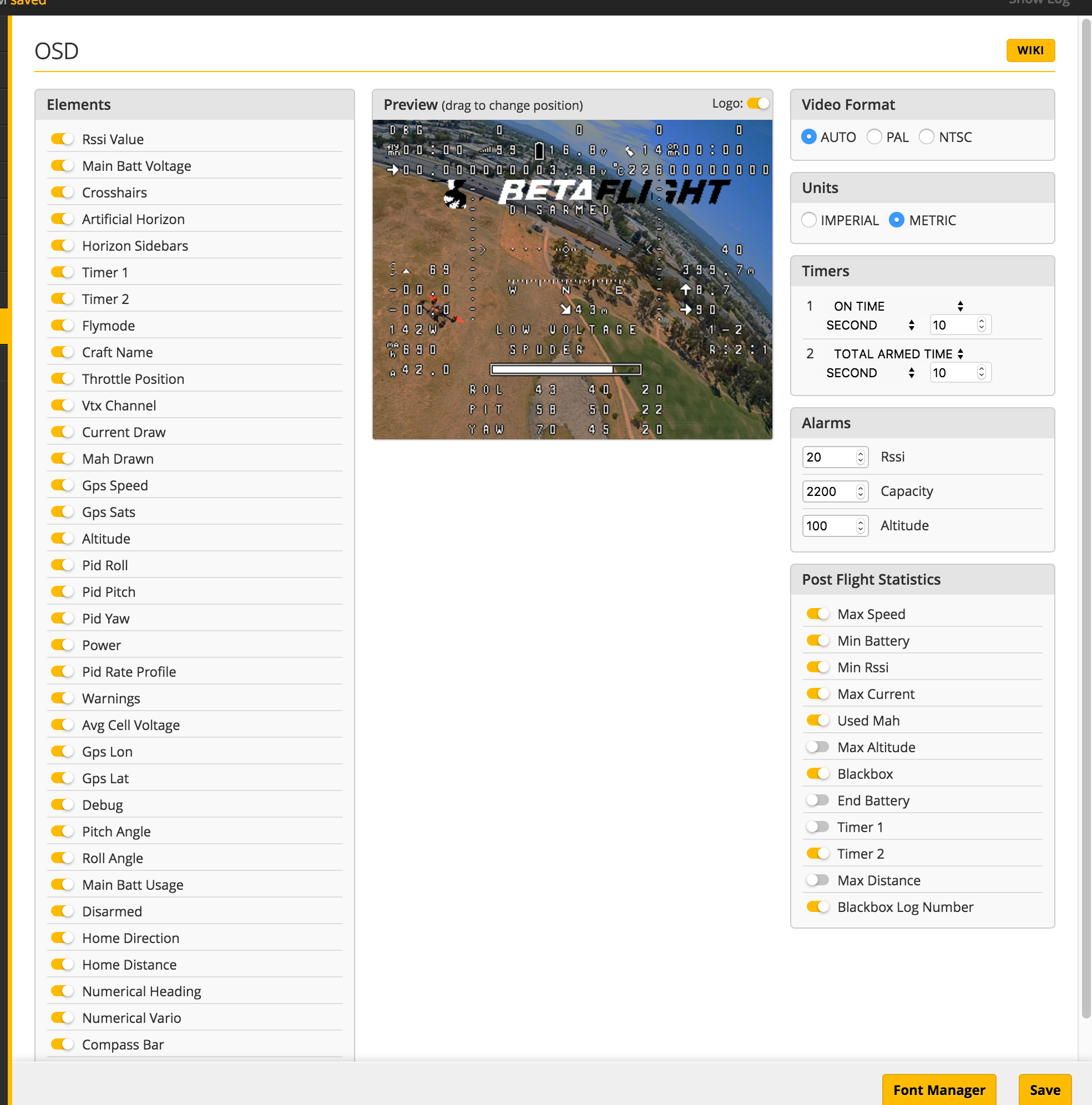 Disable all OSD elements at once · Issue #601 · betaflight/betaflight ...