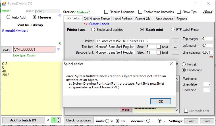Enter after scan a barcode. · Issue #12 · ExLibrisGroup/SpineOMatic ...