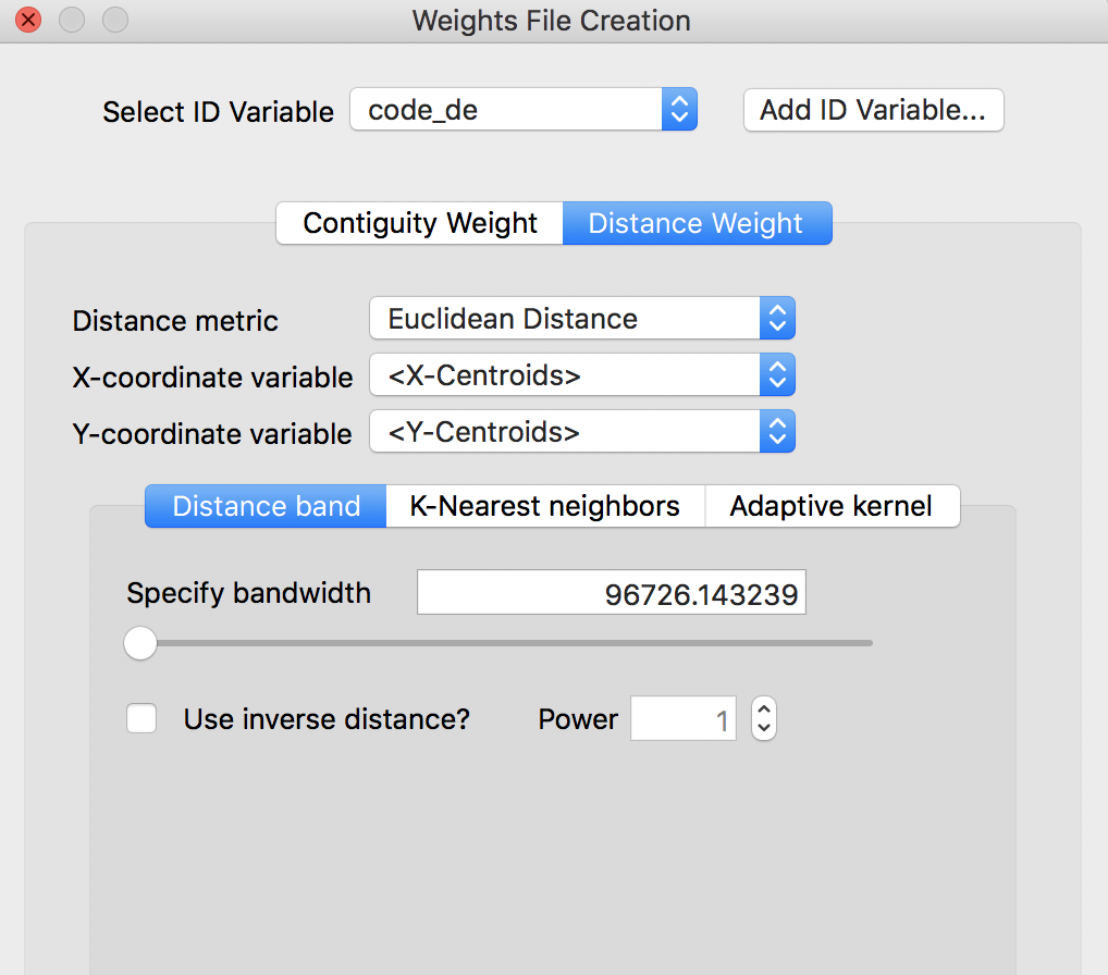 weights manager - discrepancy in minimum distance band · Issue #1533 · GeoDaCenter/geoda · GitHub