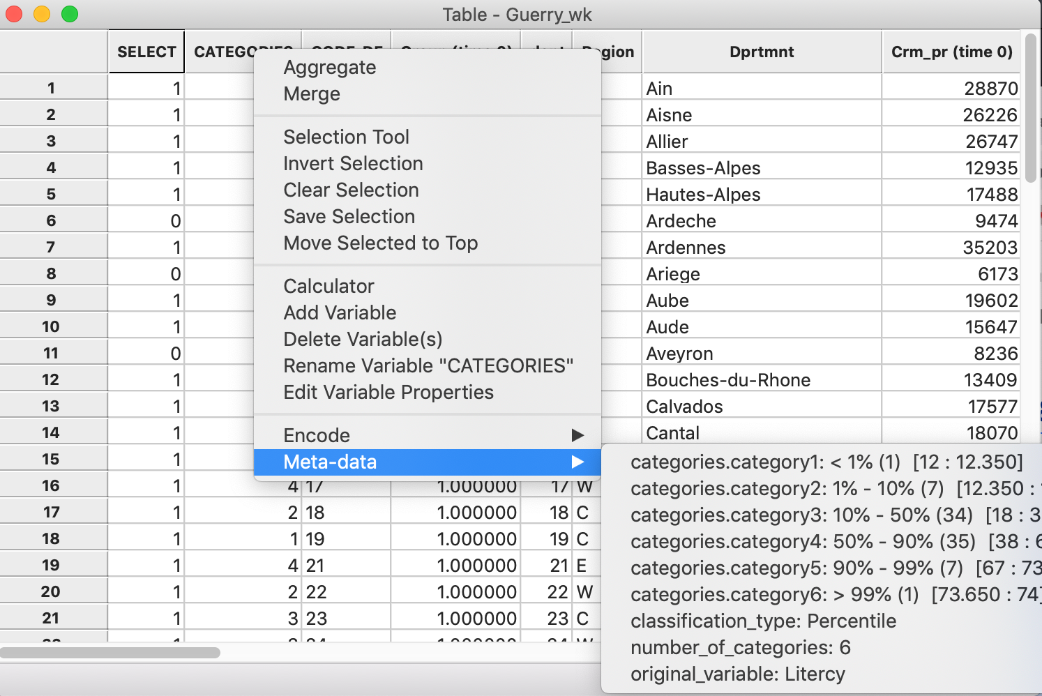 feature request - metadata on saved classifications in Project File · Issue #1552 · GeoDaCenter ...