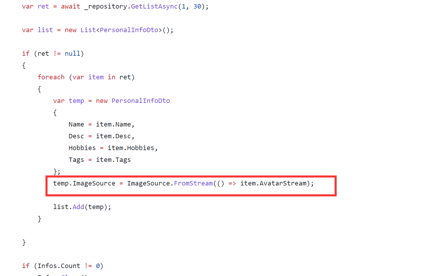 Images about CollectionView come from streams · dotnet maui ...
