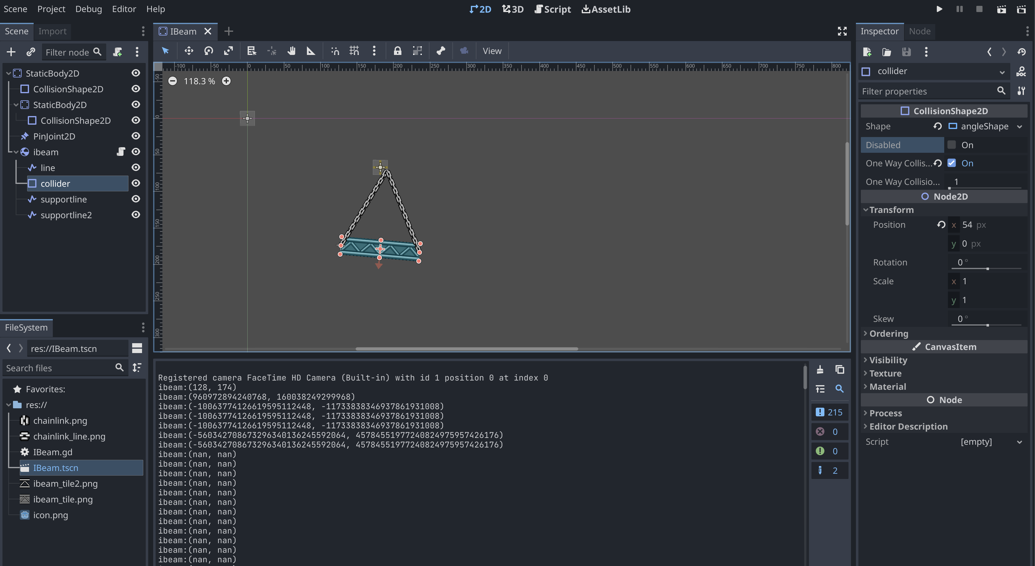 Pinjoint2d Staticbody To Rigidbody2d Behaving Strangely · Issue 58802 