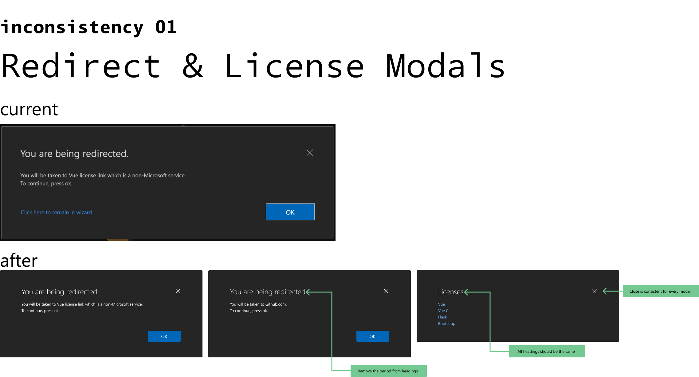 Make sure all modals have consistent UI in the system · Issue #1020 ...